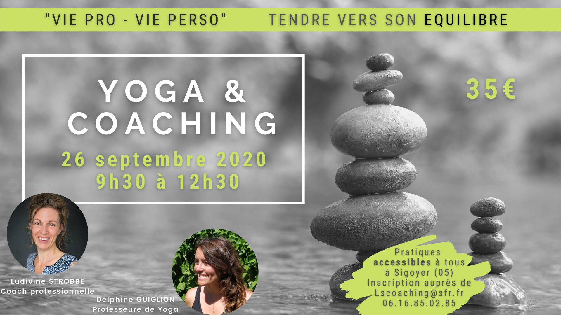 Coaching & Yoga, équilibre vie Pro / vie Perso - le 26 septembre - Ludivine Strobbe